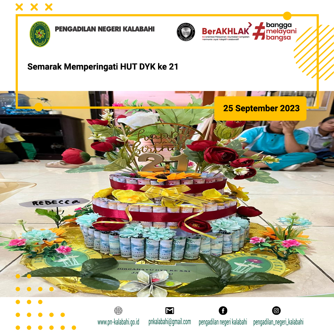Semarak memperingati HUT DYK ke XXI | Pengadilan Negeri Kalabahi