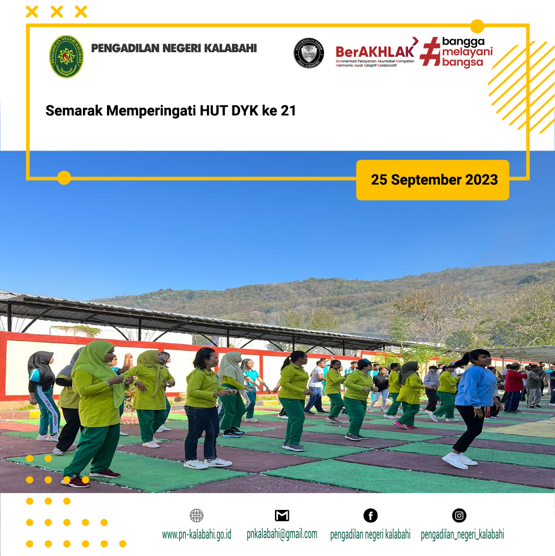 Semarak memperingati HUT DYK ke XXI | Pengadilan Negeri Kalabahi