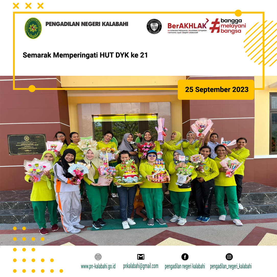 Semarak memperingati HUT DYK ke XXI | Pengadilan Negeri Kalabahi