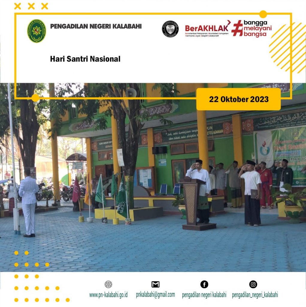 Upacara Peringatan Hari Santri Nasional | Pengadilan Negeri Kalabahi